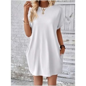 Dresses | Batwing Cuff Sleeve Oversized Shirt Mini Dress | Poshmark